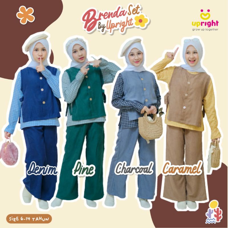 Jual TE011 Setelan Rompi Anak | Brenda Set by Upright | Shopee Indonesia