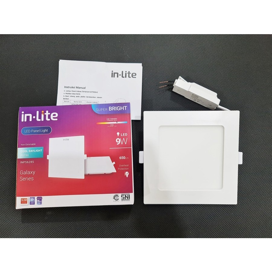 Jual IN LITE LED Panel 9W 9 WATT PERSEGI KOTAK Inbow Ditanam - INPS628S ...