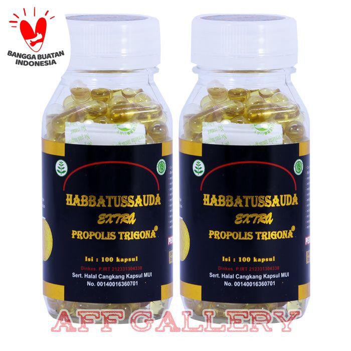 Jual Habbatussauda Extra Propolis Trigona 100 Kapsul Ums | Habatussauda ...