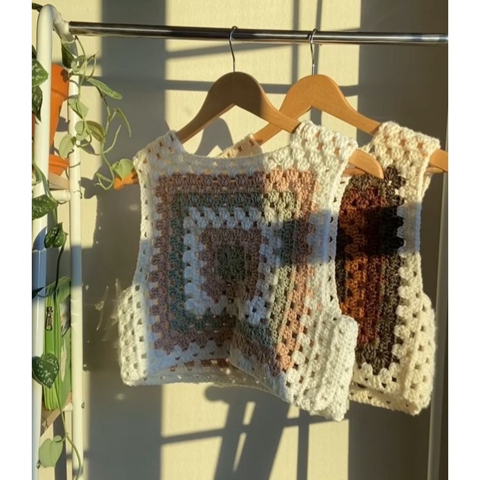 Jual Vest/rompi rajut handmade, bisa costum warna dan size | Shopee ...