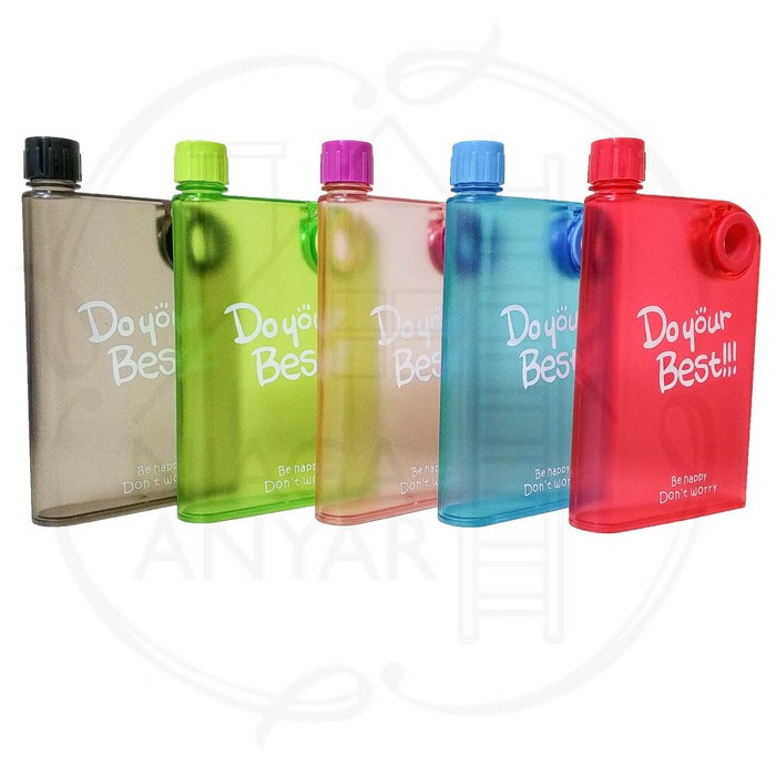 Jual Botol Minum Memo Bottle Do Your Best Flat 420ml Original COD ...
