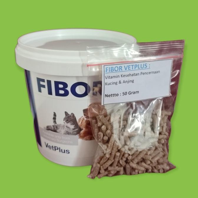 Jual TERBARU!!! Fibor Vetplus Vitamin Kesehatan Pencernaan Kucing & Anjing - 50 Gram | Shopee ...
