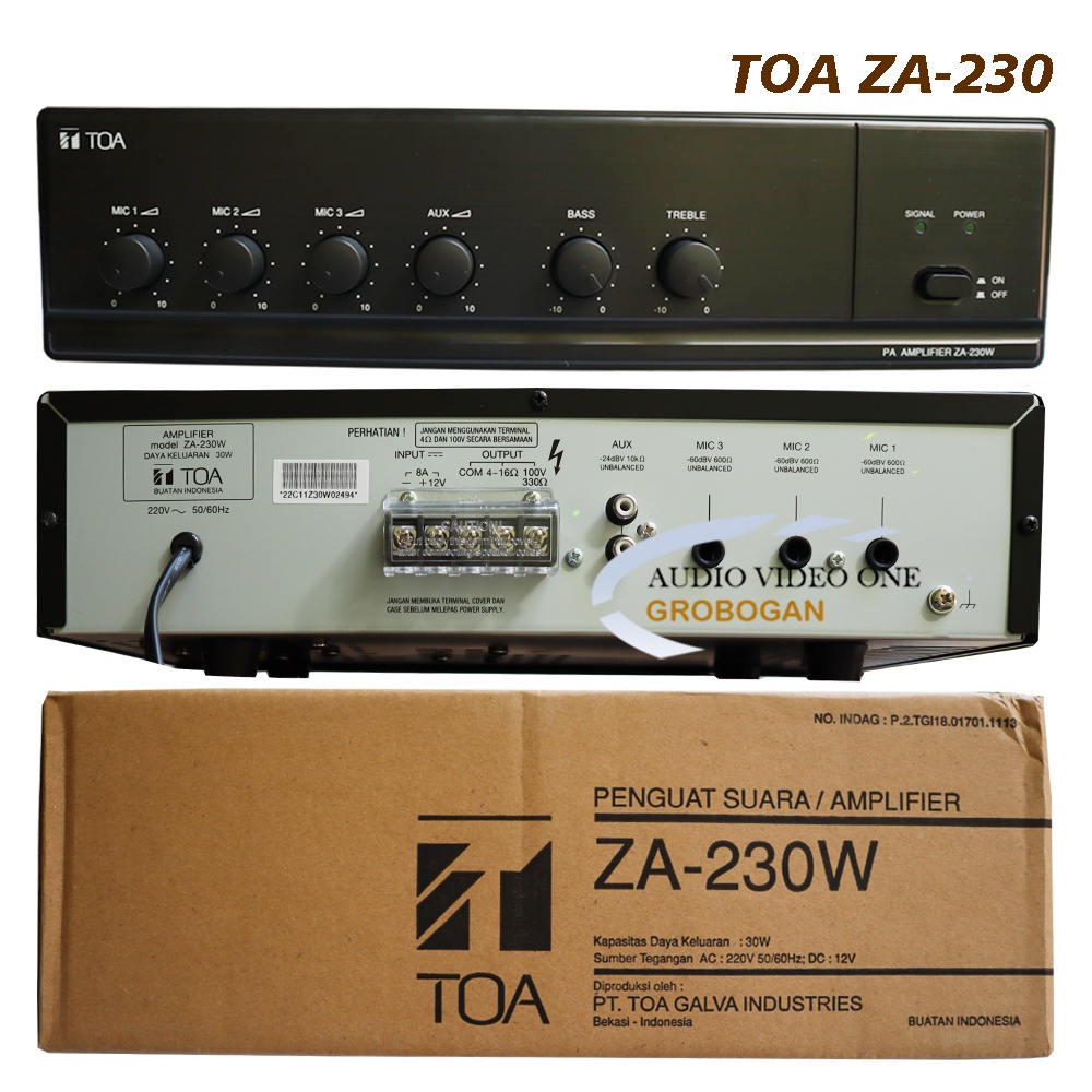 Jual Ampli Toa ZA 230 Power Amplifier Masjid dan Kantor Sekolah ZA-230W Asli GARANSI RESMI ...