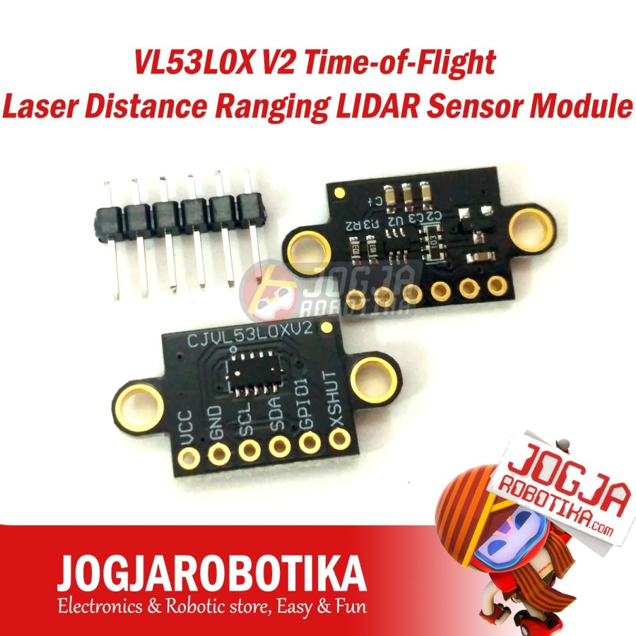 Jual VL53L0X-V2 XL53LXX-V2 Time-of-Flight ToF Laser Distance Ranging Sensor Module I2C | Shopee ...
