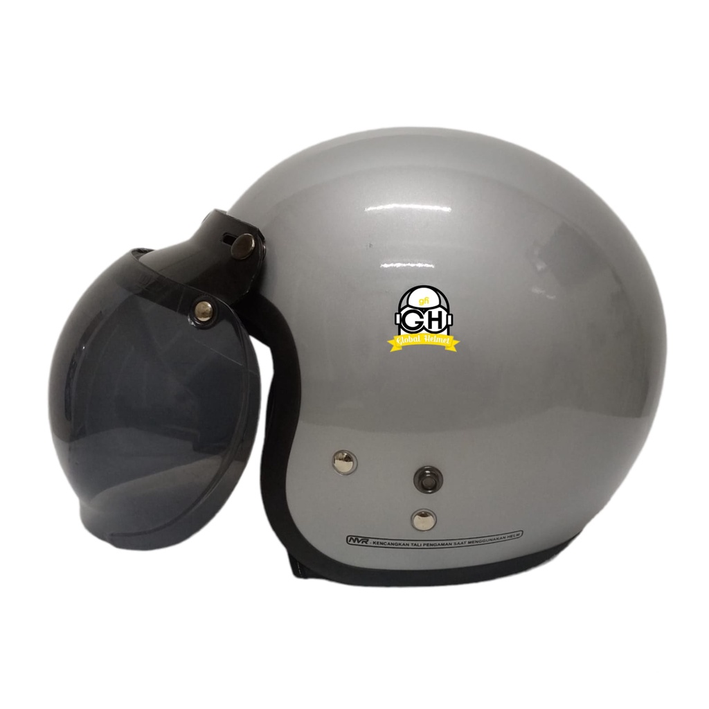 Jual HELM BOGO CGS SILVER RETRO DEWASA PRIA WANITA COWOK CEWEK FREE ...