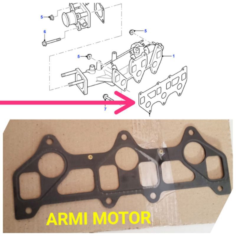 Jual Packing Intake Manifold Ford Everest & Ranger 2.5 cc TDCI Original ...