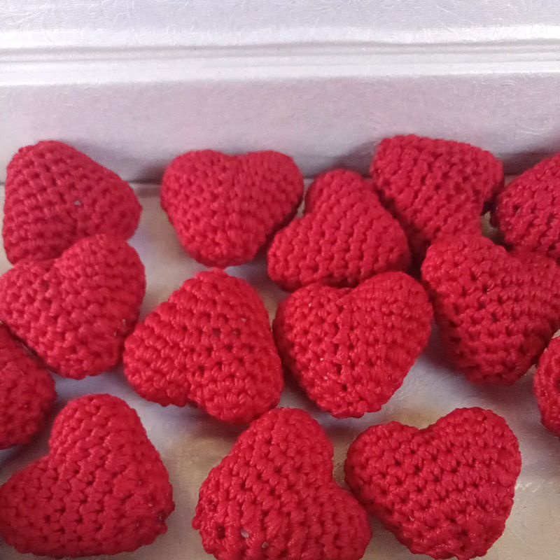 Jual amigurumi hati rajut/ love rajut/ love crochet /rajut bentuk love ...