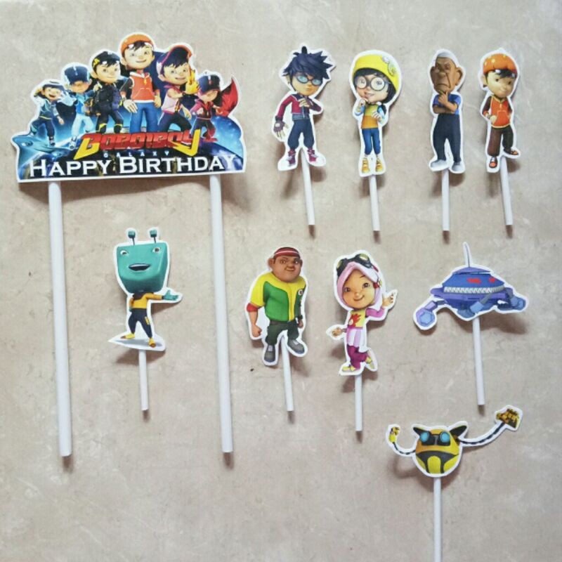 Jual topper toper hiasan kue cake ulang tahun happy birthday karakter ...