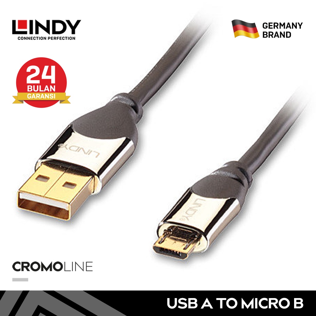 Jual LINDY Kabel Charger Data USB A to Micro USB 2.0 Premium Cable Tether Camera 0.5M 1M 2M 3M ...