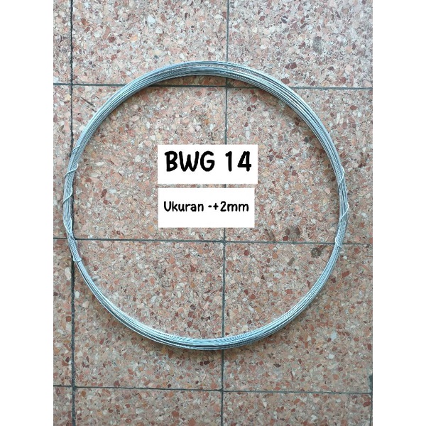 Jual Kawat 2mm Kawat Jemuran Kawat Tali Kawat Galvanis (KILOAN) Bwg 14 | Shopee Indonesia