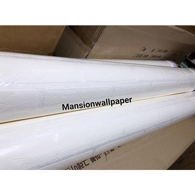 Jual WALLPAPER DINDING MOTIF BATU BATA PUTIH 3D ROLL BESAR FNF52312FB ...