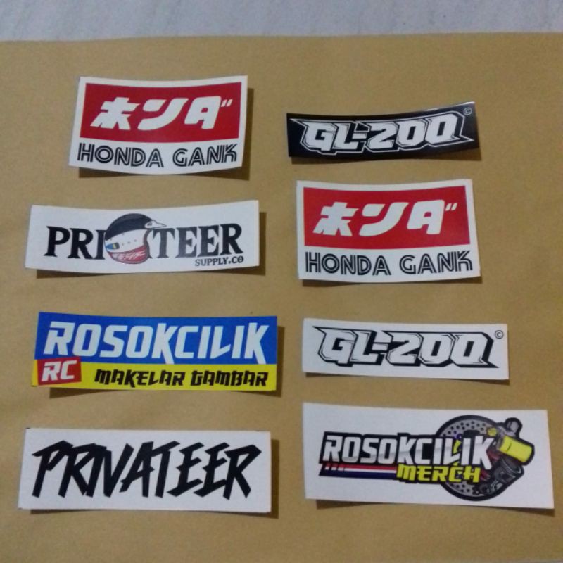 Jual Sticker Honda Gank, GL200 , Privateer dan Rosok Cilik (Potongan ...