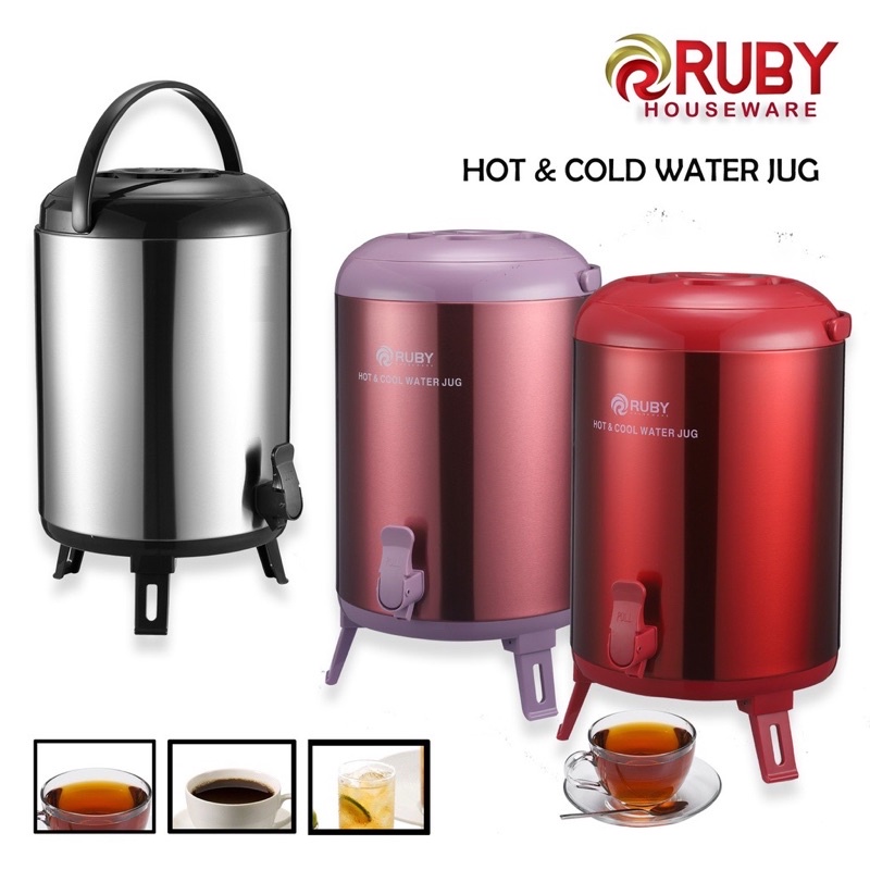 Jual [DK] Termos Water jug dispenser Ruby 9.5L | Pemanas teh dan kopi | Waterjug Ruby | Shopee ...