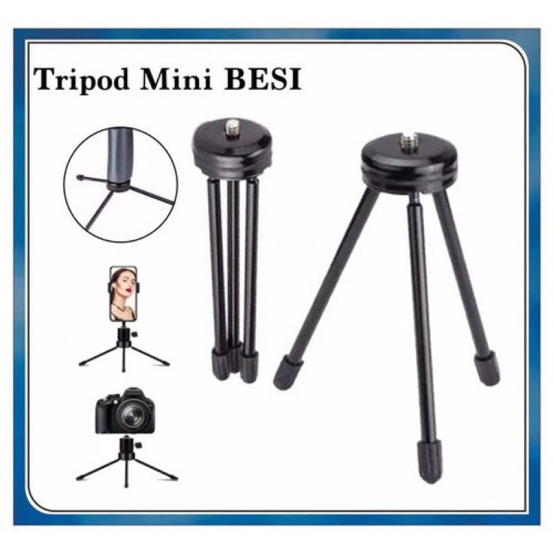 Jual Tripod MINI BESI Tripod Tanpa Holder U Tripod Mini Simpel Tripod ...