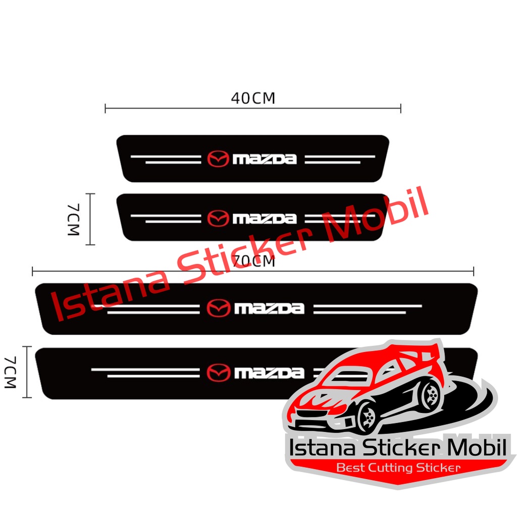 Jual stiker carbon 3d pelindung mobil mazda 2 3 5 7 sticker karbon ...