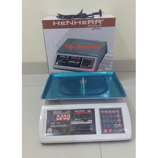 Jual Timbangan Digital 30 kg / Timbangan Sembako / Laundry Henherr ACS-718 | Shopee Indonesia