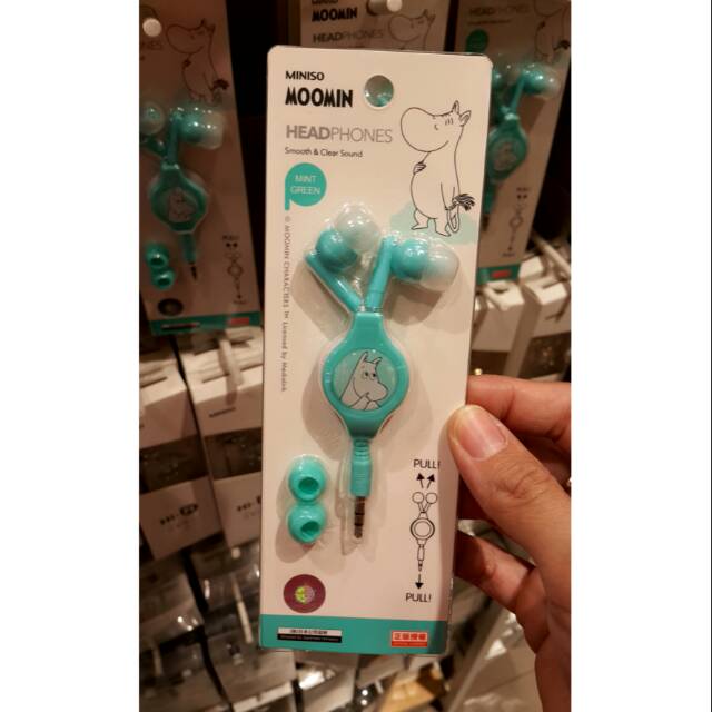 Jual MINISO x MOOMIN! MOOMIN HEADPHONES MINT GREEN. earphone miniso ...