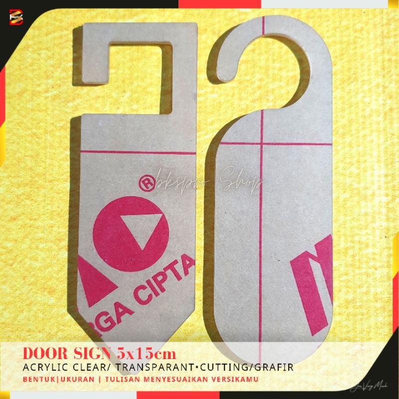 Jual Akrilik DoorHanger Sign/Tanda Pintu/door Signage aneka pilihan ...