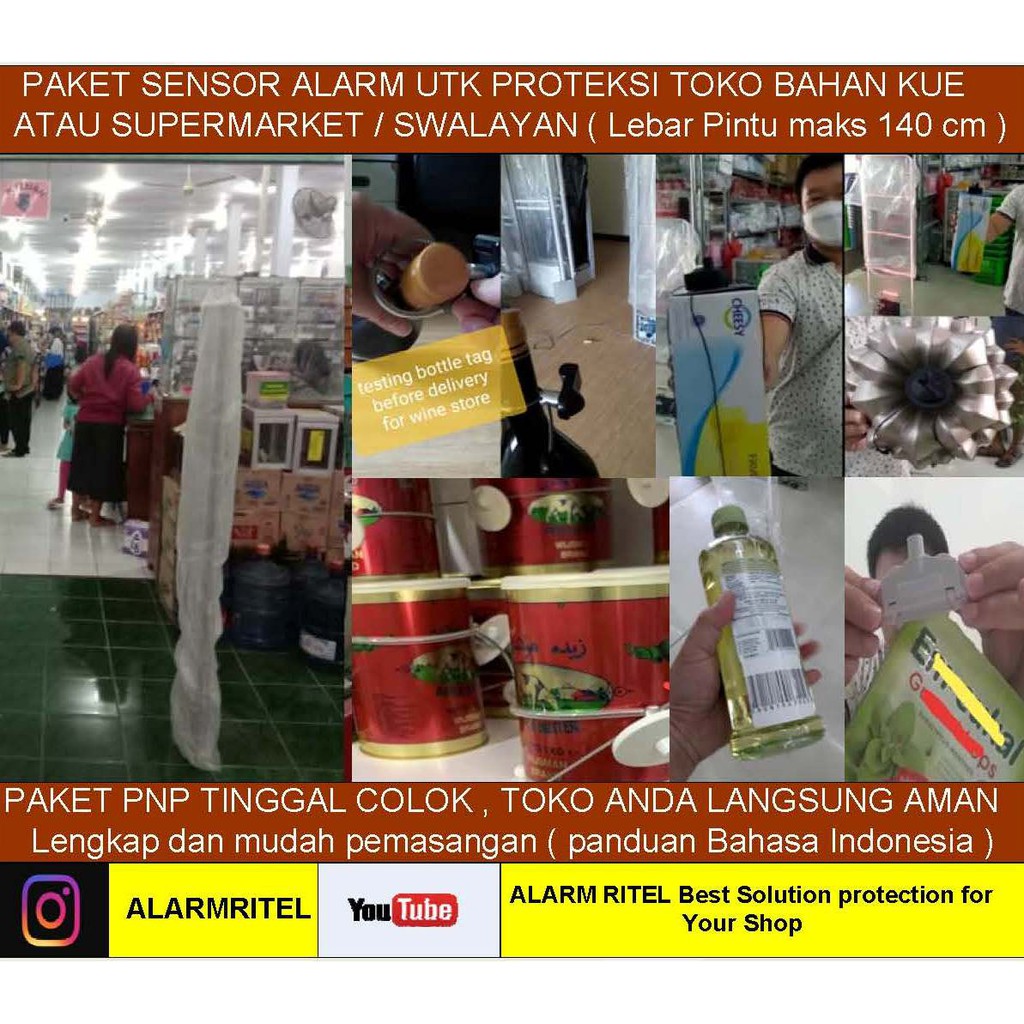 Jual Paket EAS sensor Alarm Security utk Proteksi Toko Bahan Kue ...
