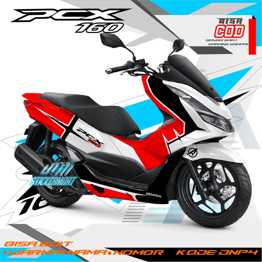 Jual STICKER DECAL FULL BODY HONDA new PCX 160 MERAH PUTIH | Shopee ...