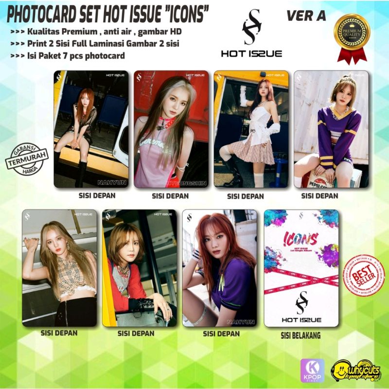 Jual PHOTOCARD SET PC KPOP PREMIUM // HOT ISSUE IKON ( Print 2 sisi ) | Shopee Indonesia