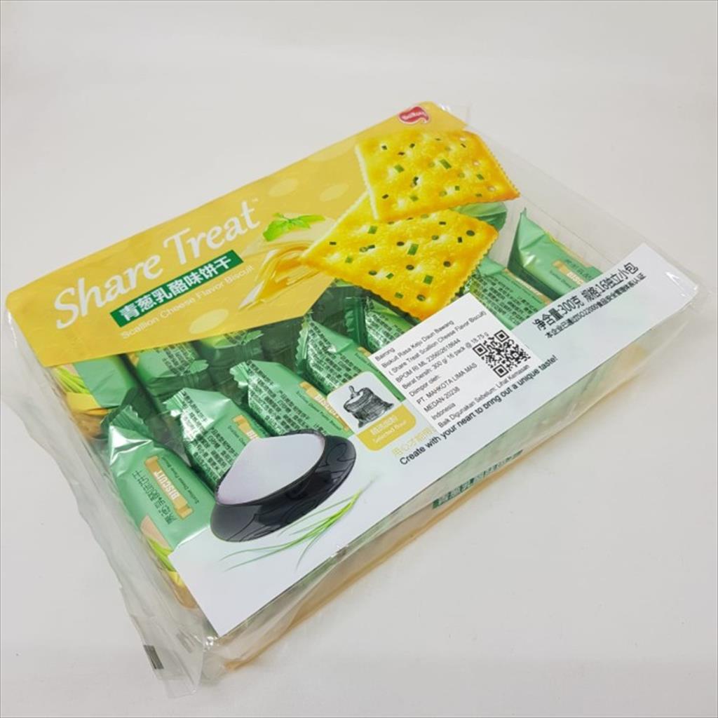 Jual Biskuit Bairong rasa keju bawang share treat scallion cheese ...