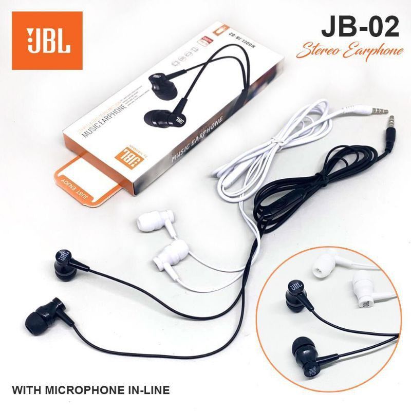 Jual HENGSET/HF SUPER BASS JBL-02 UNIVERSAL HEADSET EARPHONE SUPER BASS ...