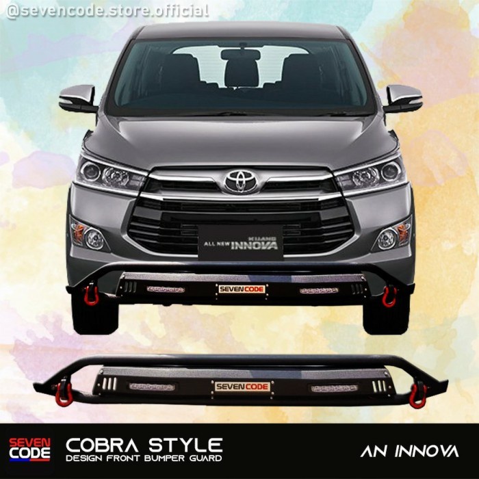 Jual Front Bumper Guard Tanduk Depan Innova Reborn Cobra SEVENCODE ...