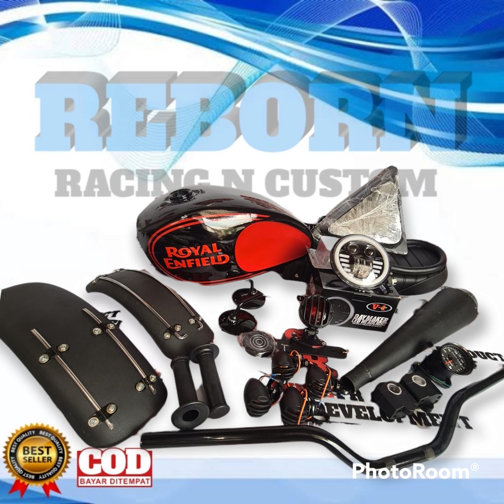 Jual PAKET BODY SET JAPSTYLE FULL SET LENGKAP TANGKI CUSTOM BSA TIGER ...