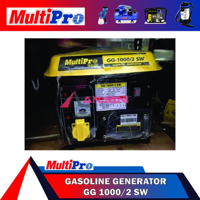 Jual MESIN GENSET LISTRIK BENSIN 2 TAK 750 WATT MULTIPRO GG-1000/2SW ...