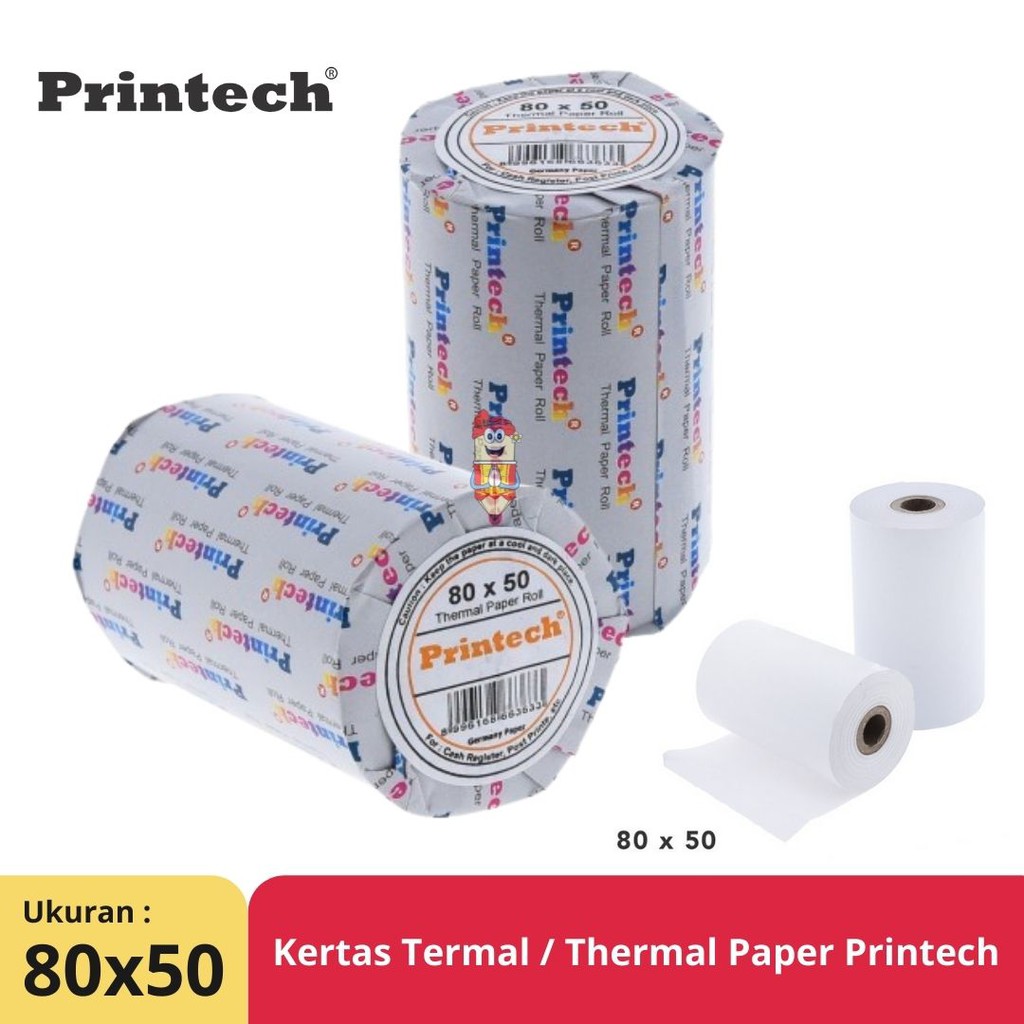Jual Kertas Termal / Thermal paper 80x50 Printech | Shopee Indonesia