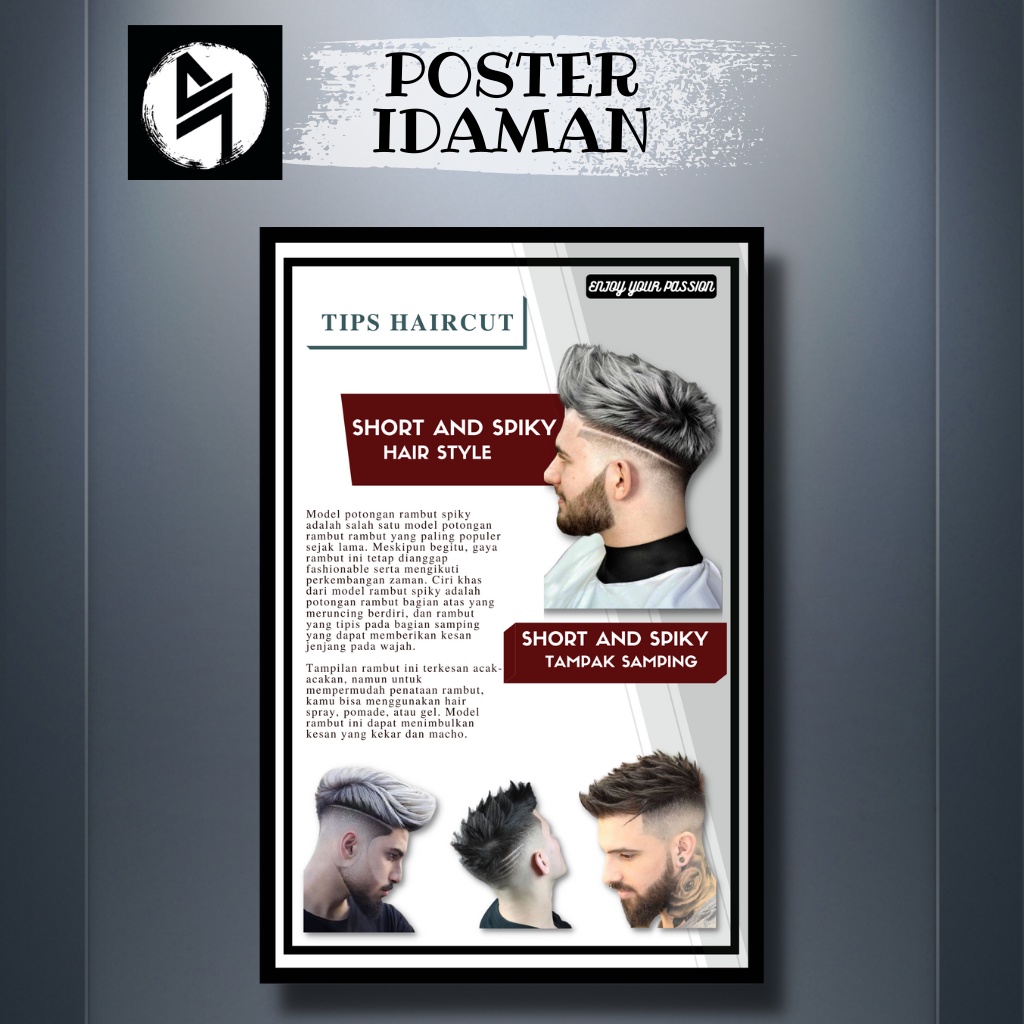 Jual POSTER IDAMAN- Poster kayu barbershop - Hiasan dinding barbershop ...