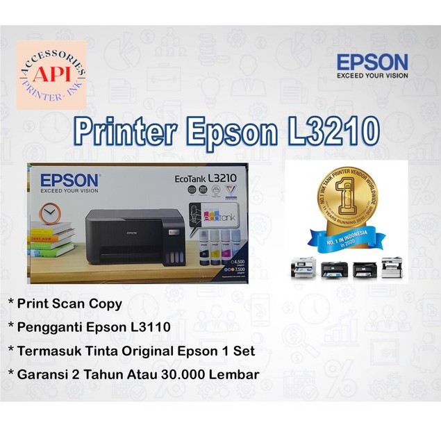 Jual Printer Epson L3210 L 3210 L-3210 - Print Scan Copy - Tinta ...