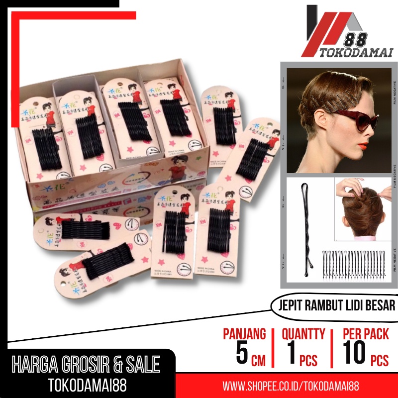 Jual Jepit Rambut Lidi Besar Jepit Lidi Kipas Jepit Rambut Sanggul ...