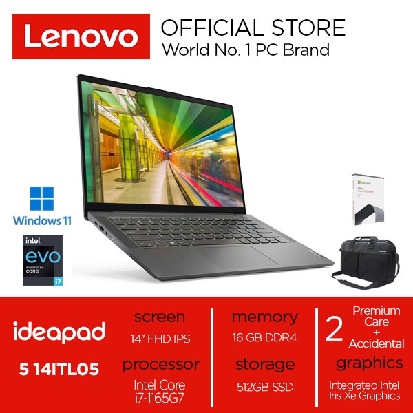 Jual Lenovo Ideapad 5 14ITL05 XUID Core i7-1165G7 16GB 512GB 14" WIN11 ...