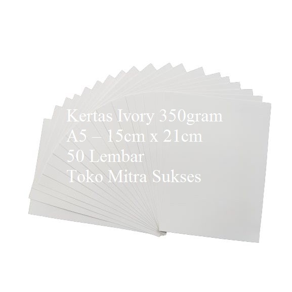 Jual Kertas Ivory 350gram A5 isi 50 Lembar | Shopee Indonesia