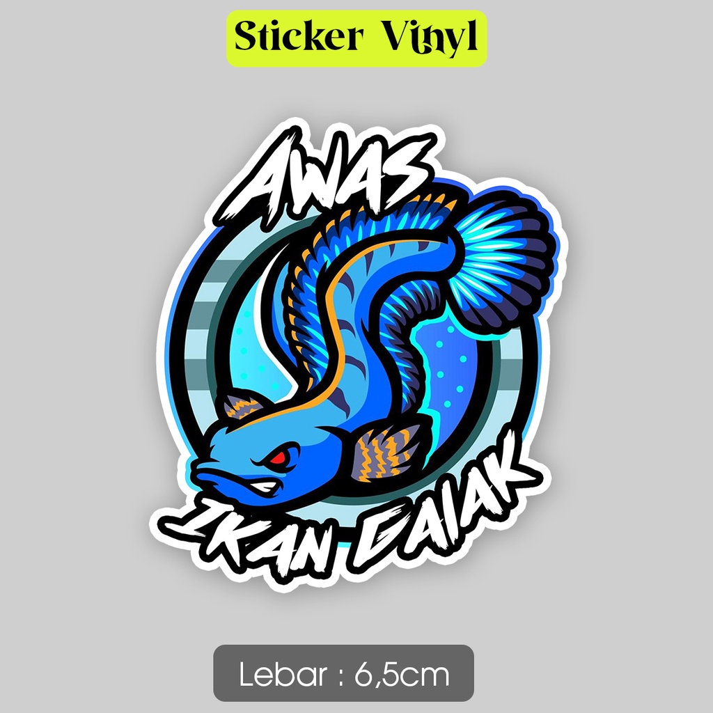 Jual Stiker Channa Awas Ikan Galak Snakehead Fish Predator Sticker ...