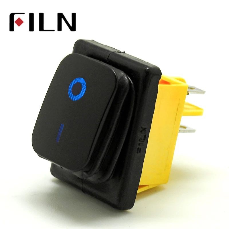 Jual Saklar KCD4 12V 24V 220V 30A 4 Pin Tahan Air Rocker Switch dengan ...