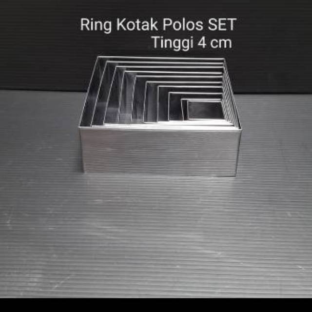 Jual RING KOTAK POLOS CETAKAN KUE RING CUTTER KOTAK CAKE STAINLESS ...