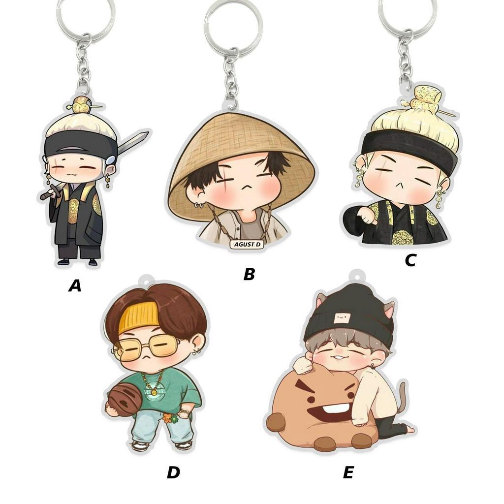 Jual Gantungan Kunci Suga AgustD Keychain Kpop Koleksi | Shopee Indonesia