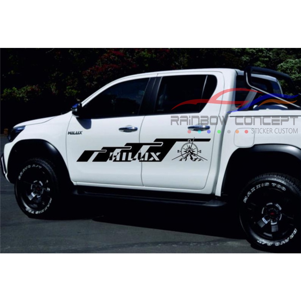 Jual best stiker mobil toyota hilux side body samping sticker cutting ...