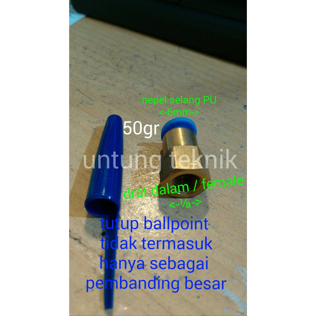 Jual Nepel Selang PU Drat Dalam / Female 6mm X 1/8" | Shopee Indonesia