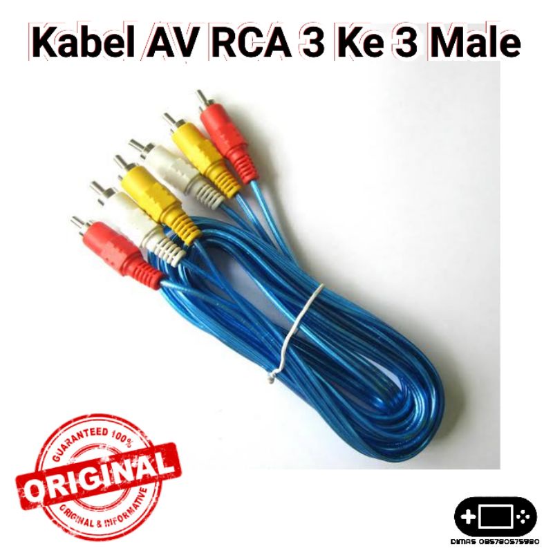 Jual Kabel AV RCA 3 Ke 3 Male Jack Audio Video VCD DVD | Shopee Indonesia