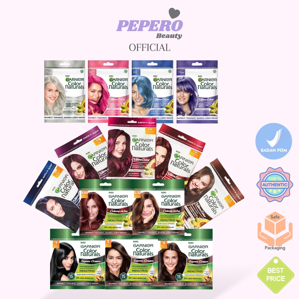 Jual GARNIER Color Natural Express Cream / Ultra Color Sachet | Shopee ...