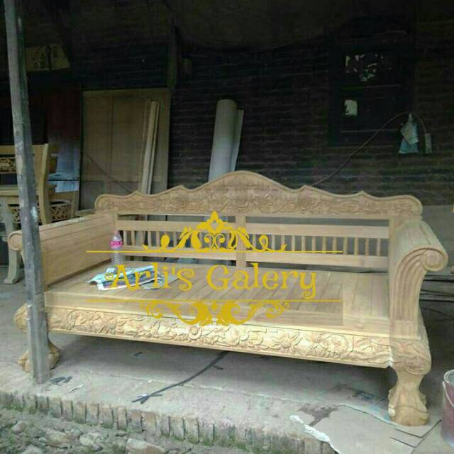 Jual Bangku bale bale resban madura mentahan kayu jati furniture jepara ...
