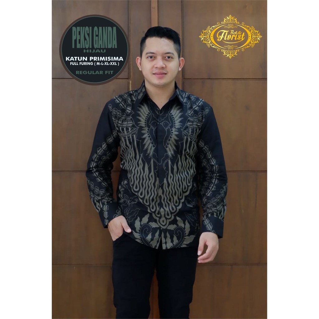 Jual BATIK FLORIST PEKSI GANDA kemeja batik pria lengan panjang terbaru ...