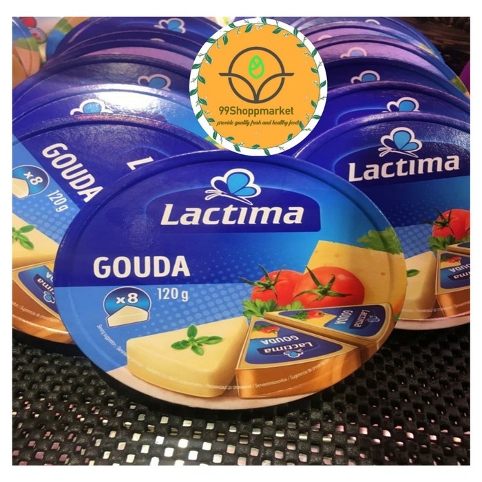 Jual Keju Lactima Cheese portion Gouda 120 gr | keju gouda olahan ...