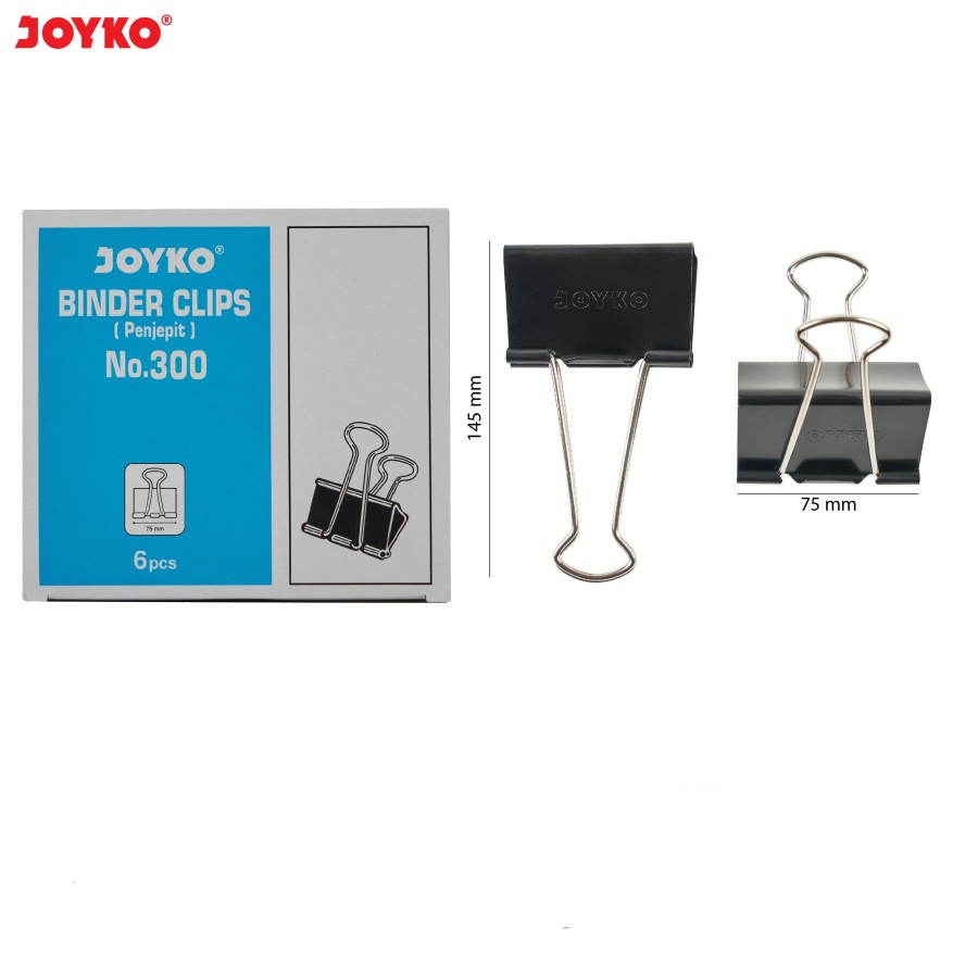 Jual JOYKO BINDER CLIP 300 75MM PALING BESAR / KLIP PENJEPIT KERTAS ...