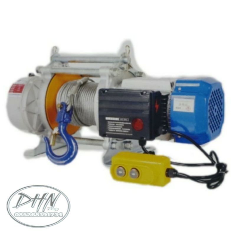 Jual winch hoist 1500 kg x 50 meter 380 volt elektic wire rope hoist ...