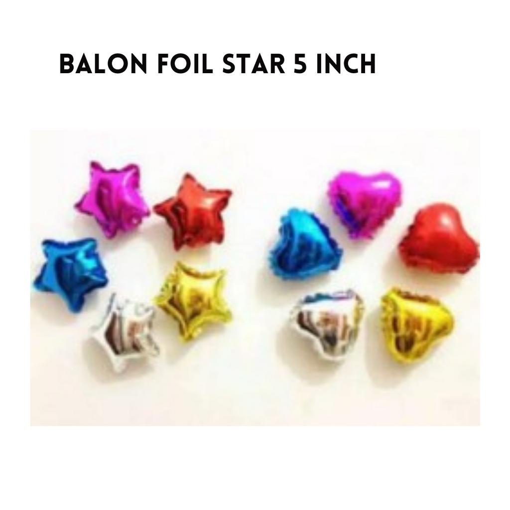 Jual Balon Foil Star 5 Inch / Balon kecil / balon hias / balon ulang ...